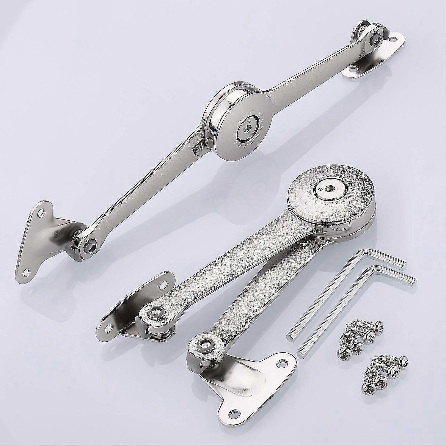 2Pcs Soft Close Lid Support Hinges with Screws & Hex Key, Folding Lid ...