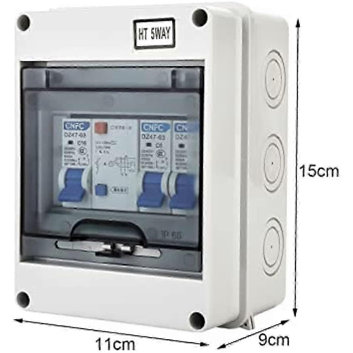 5 Way Consumer Unit Circuit Breaker Panel Weatherproof Fuse Box Mini ...