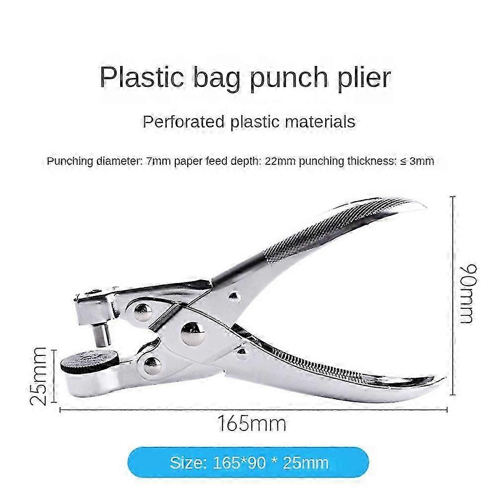 Circle Hole Puncher 7mm Hand-Held Round Hole Punch for Sofe Plastic Bag ...