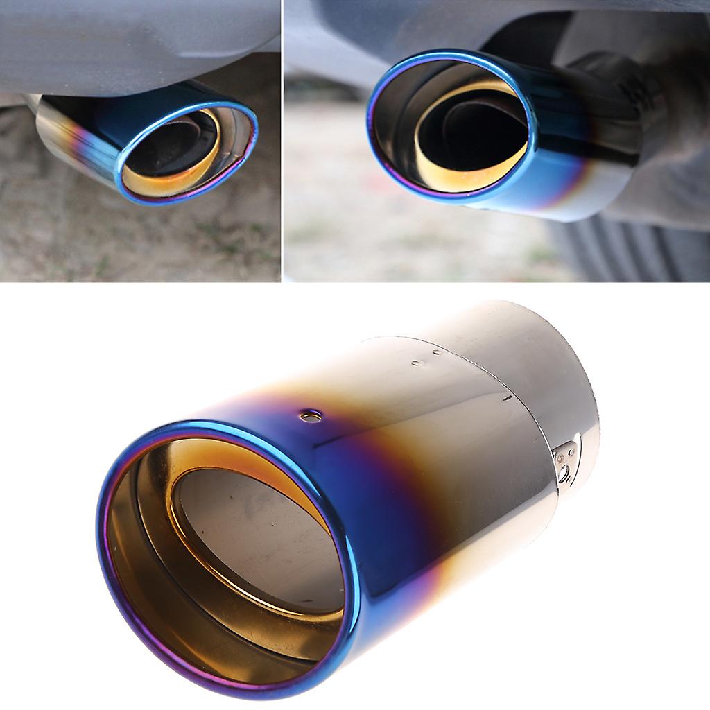 Car Back Exhaust Pipe Tail Throat Universal Stainless Steel Exhaust ...