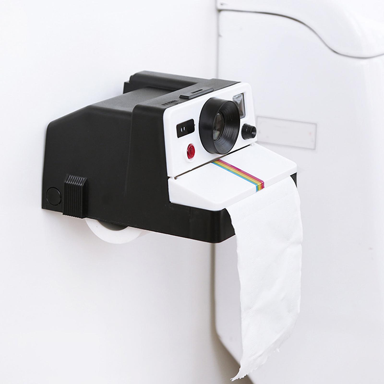 Toiletrolhouder met plank retro camera wc-rolhouder | Fruugo NL