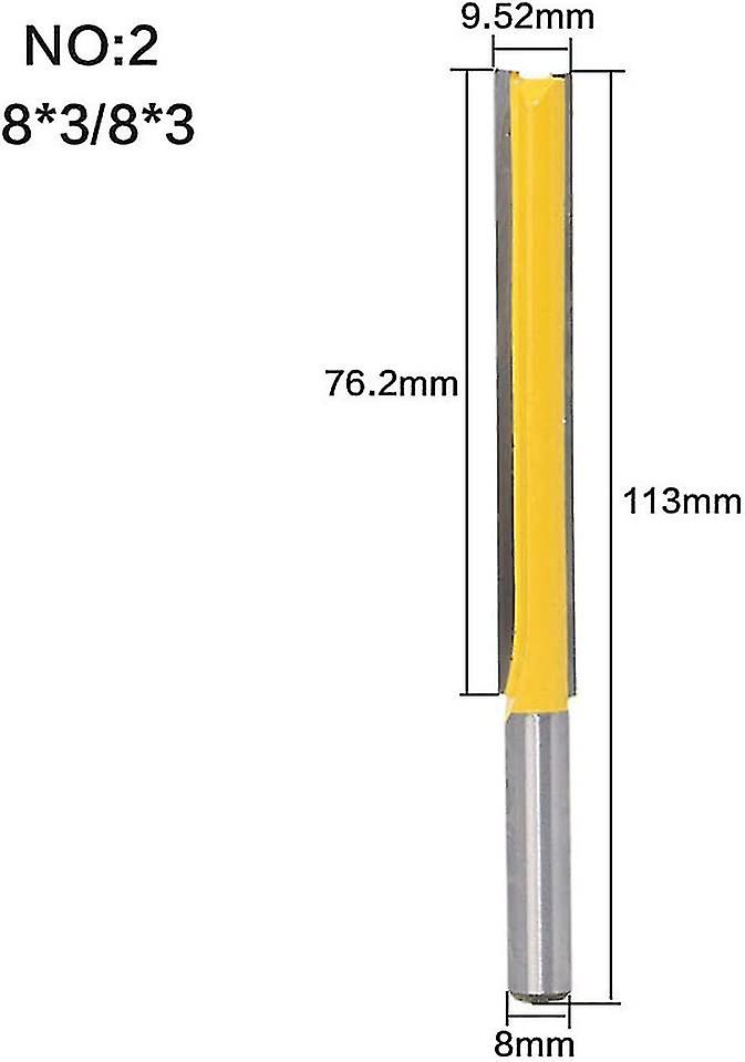 Extra Long Straight Wood Router Flutes - 8mm Router Bit - Woodworking ...