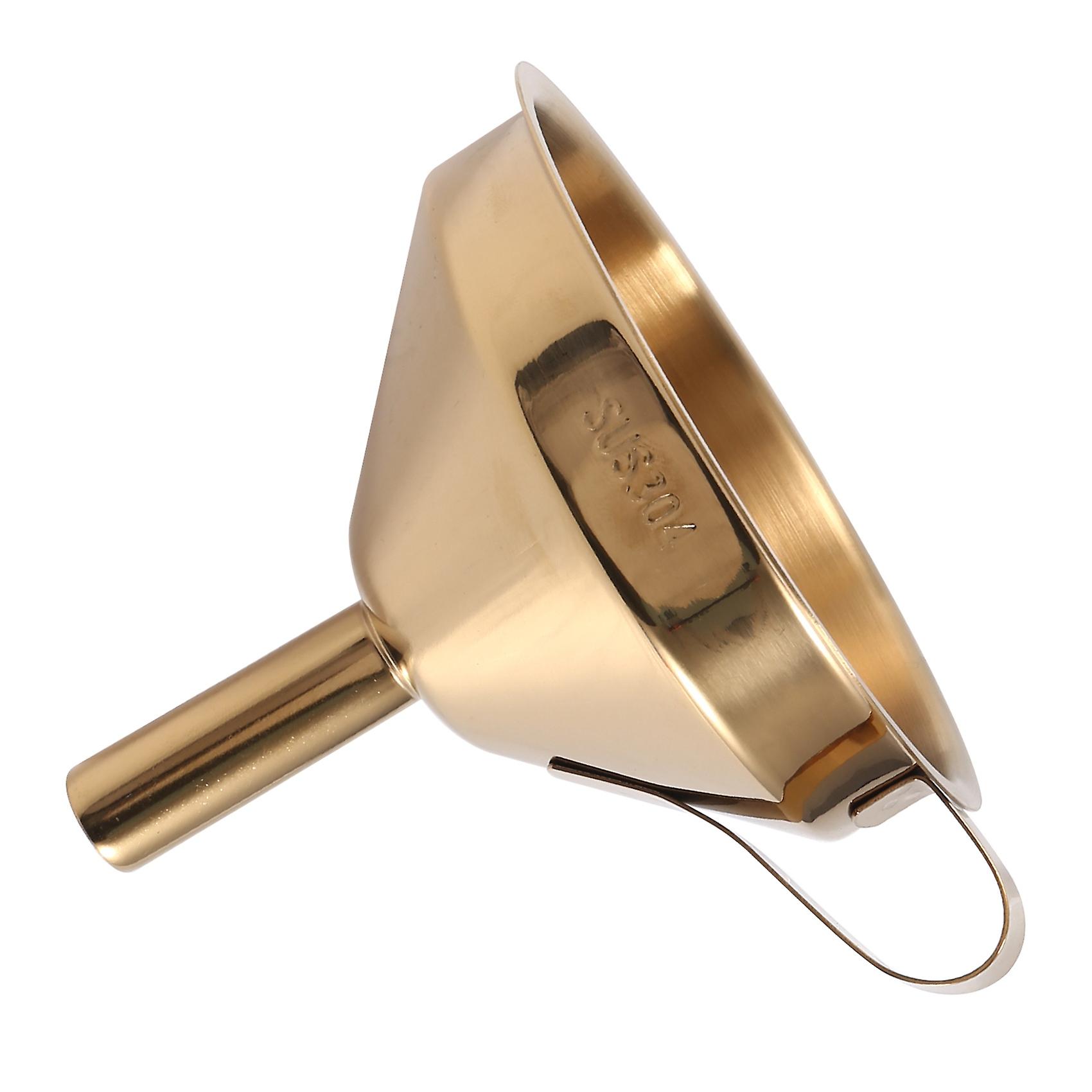 Stainless Steel Funnel Kitchen Oil Liquid Funnel With Detachable Filter ...
