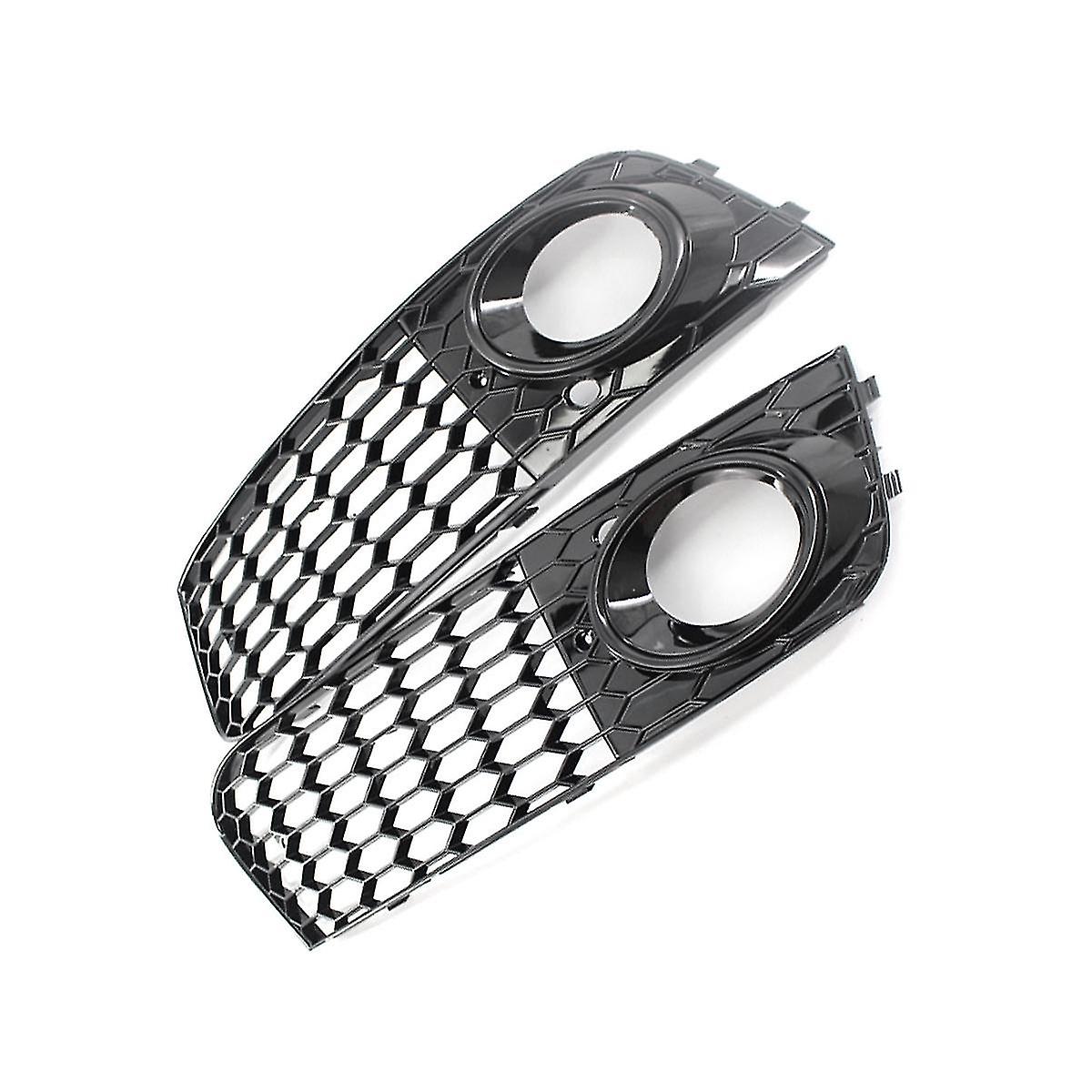 Mesh Fog Light Frame Fog Lamp Grille For A4 B8 Rs4 2009-2012 Glossy ...