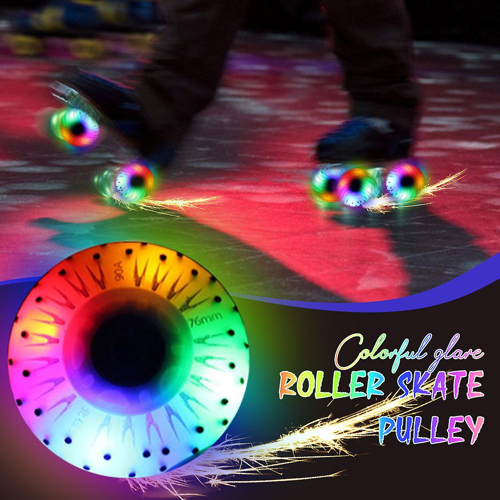 Luminous Roller Skating Wheel Single Row Bearing Skates Roller Wear ...
