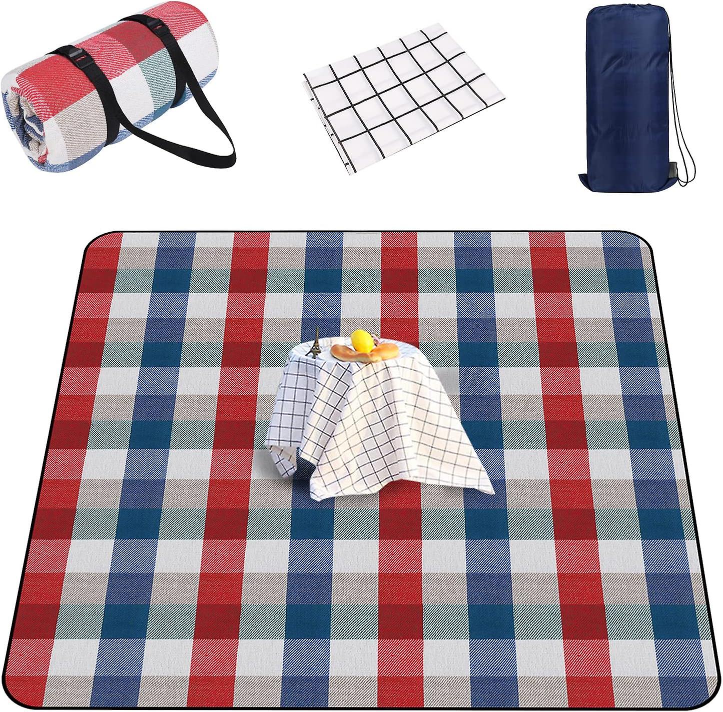 Picnic Blanket Waterproof Large Foldable Mat 200 x 200 cm Beach Blanket ...