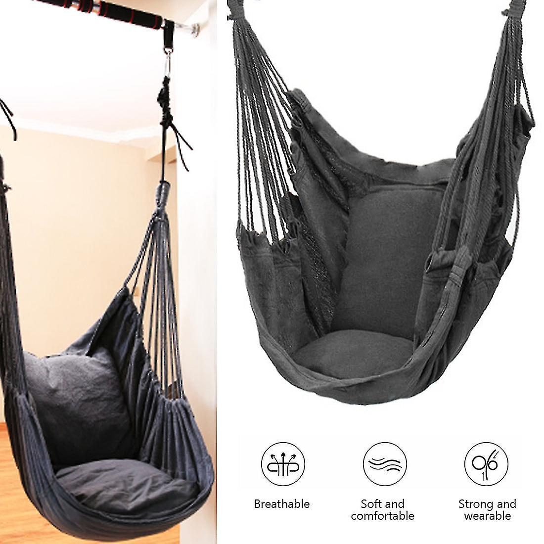 Outdoor hammock swing thicken chair hanging swing chair portable ...