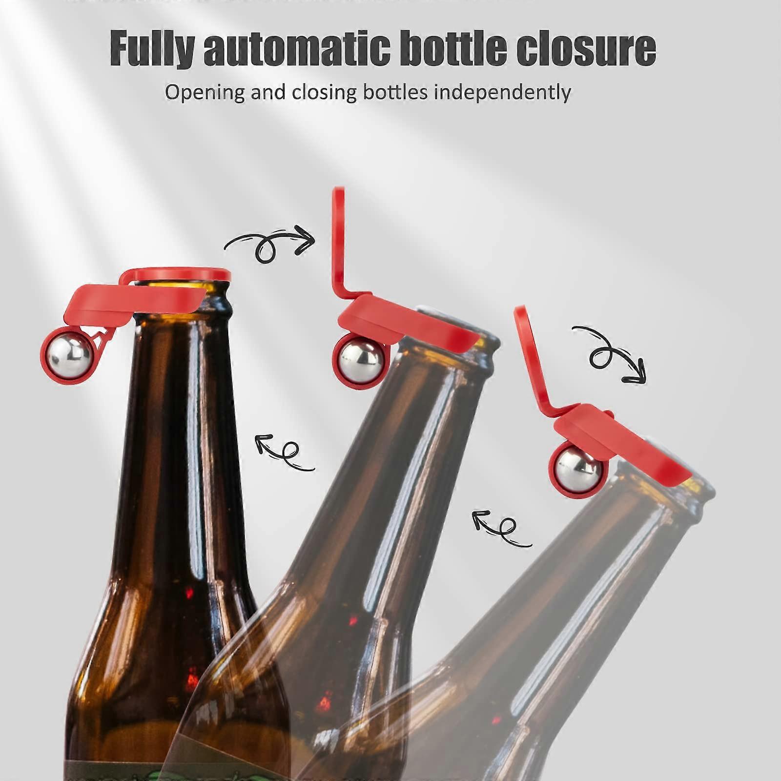Smart Automatic Bottle Stopper - Fully Cap Reusable Stopper, Screw Beer ...