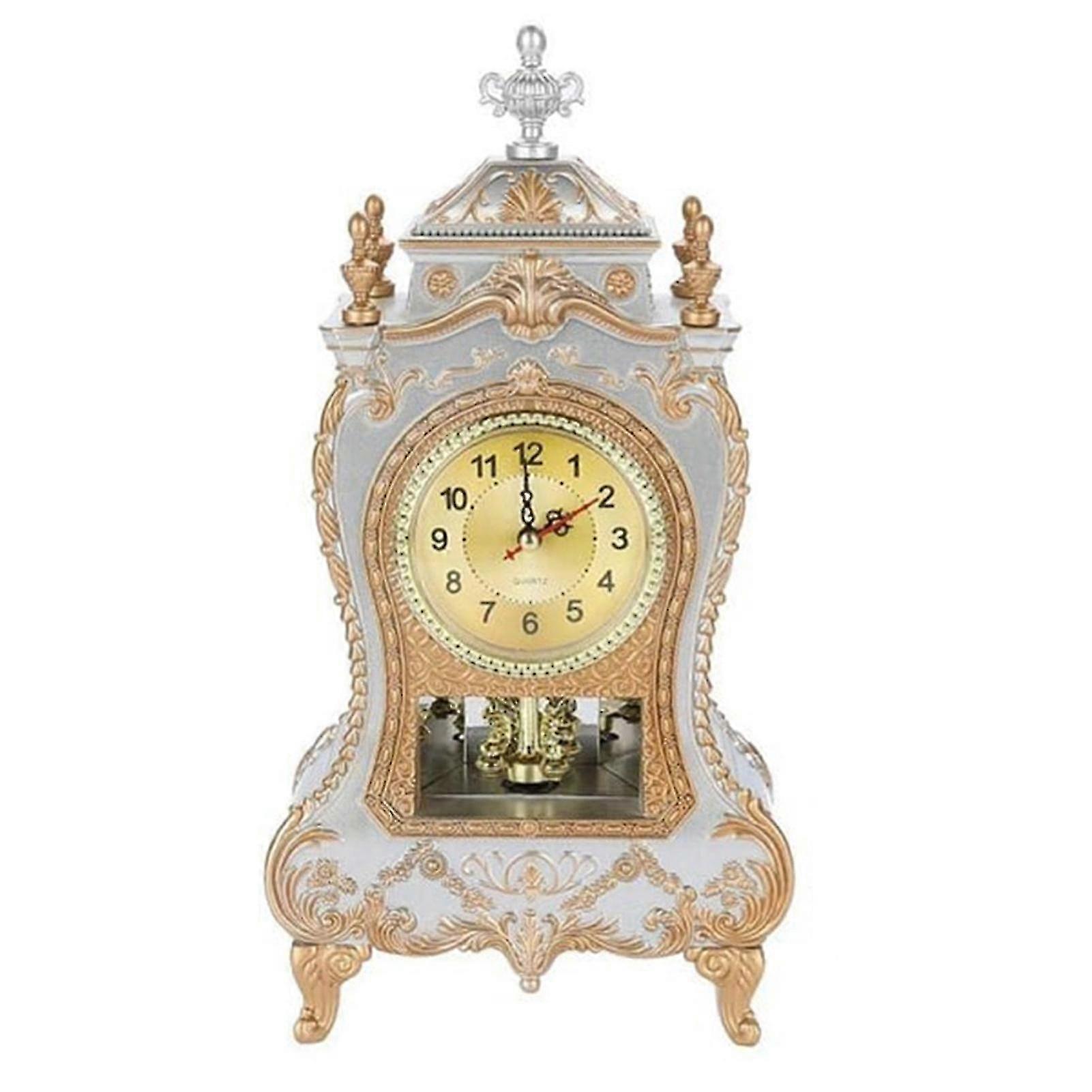Vintage European-style Table Desk Clock Antique Home Decoration Clock ...