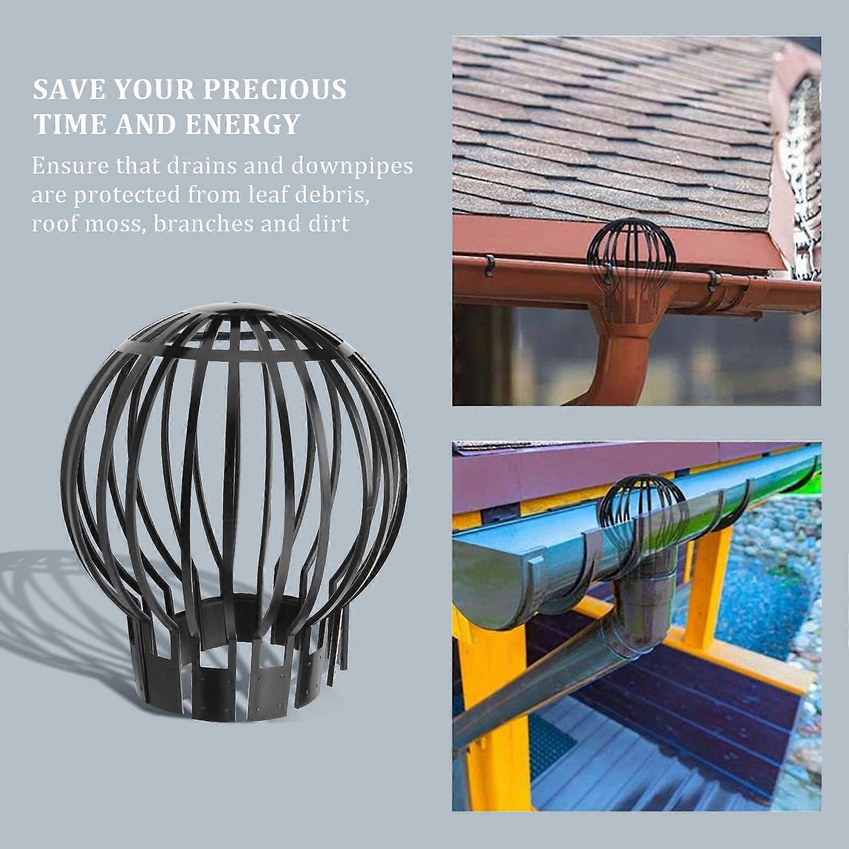 4PCS Gutter Guard Downspouts Filter Strainer Preventing Leaf Debris ...