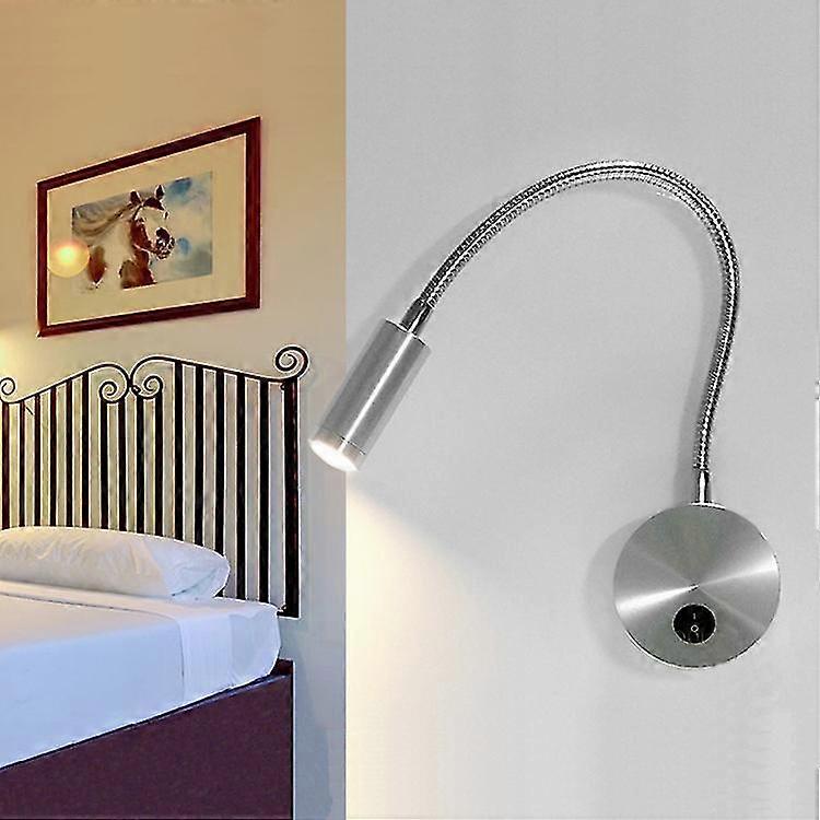Silver Hose LED Modern Wall Lamp With Switch Flexible Arm Indoor ...