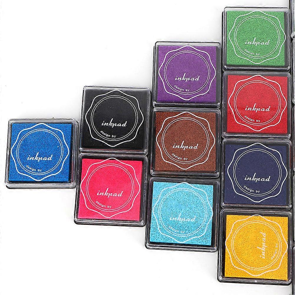 20 Colors DIY Cute Colorful Ink Pad Stamp Inkpad for Rubber Stamp ...