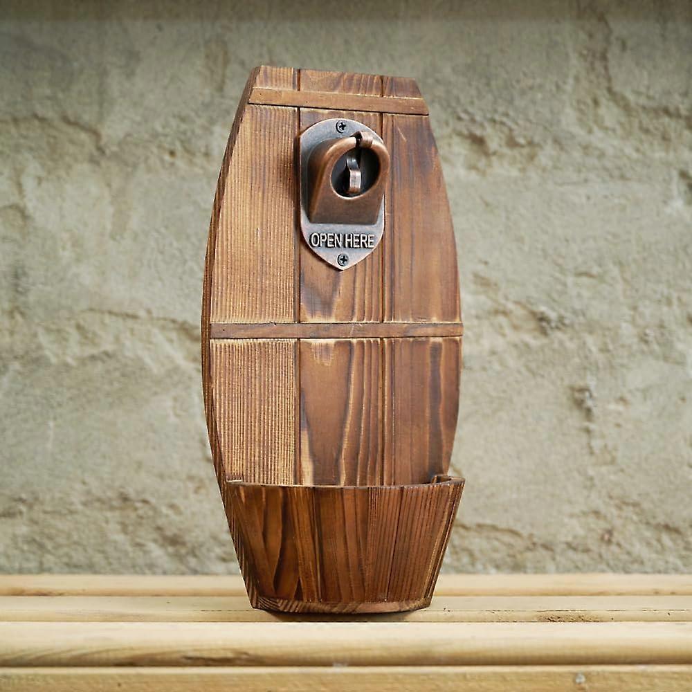 Wooden Wall Mounted Beer Barrel keg Bottle Opener Vintage Bottle Opener ...