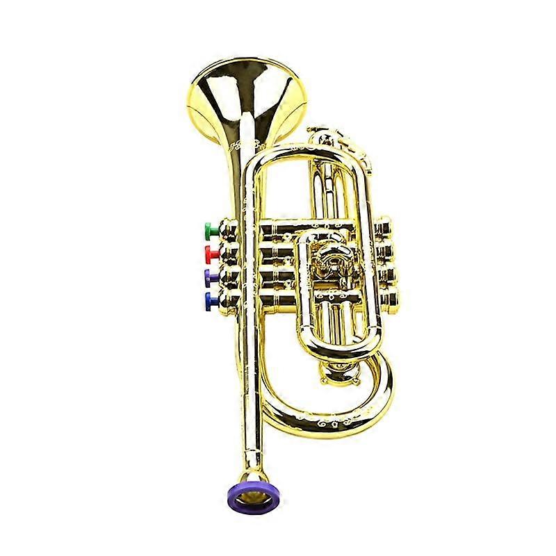 Trumpet Kids Musical Educational Toy Wind Instruments ABS Gold Trumpet ...