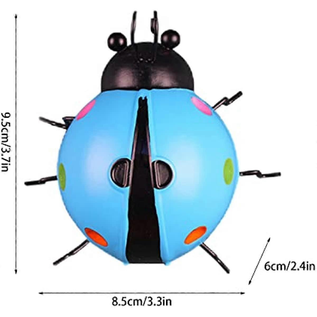 Metal Ladybird Decoration Pack of 4 Metal Ladybird Garden Decorations ...