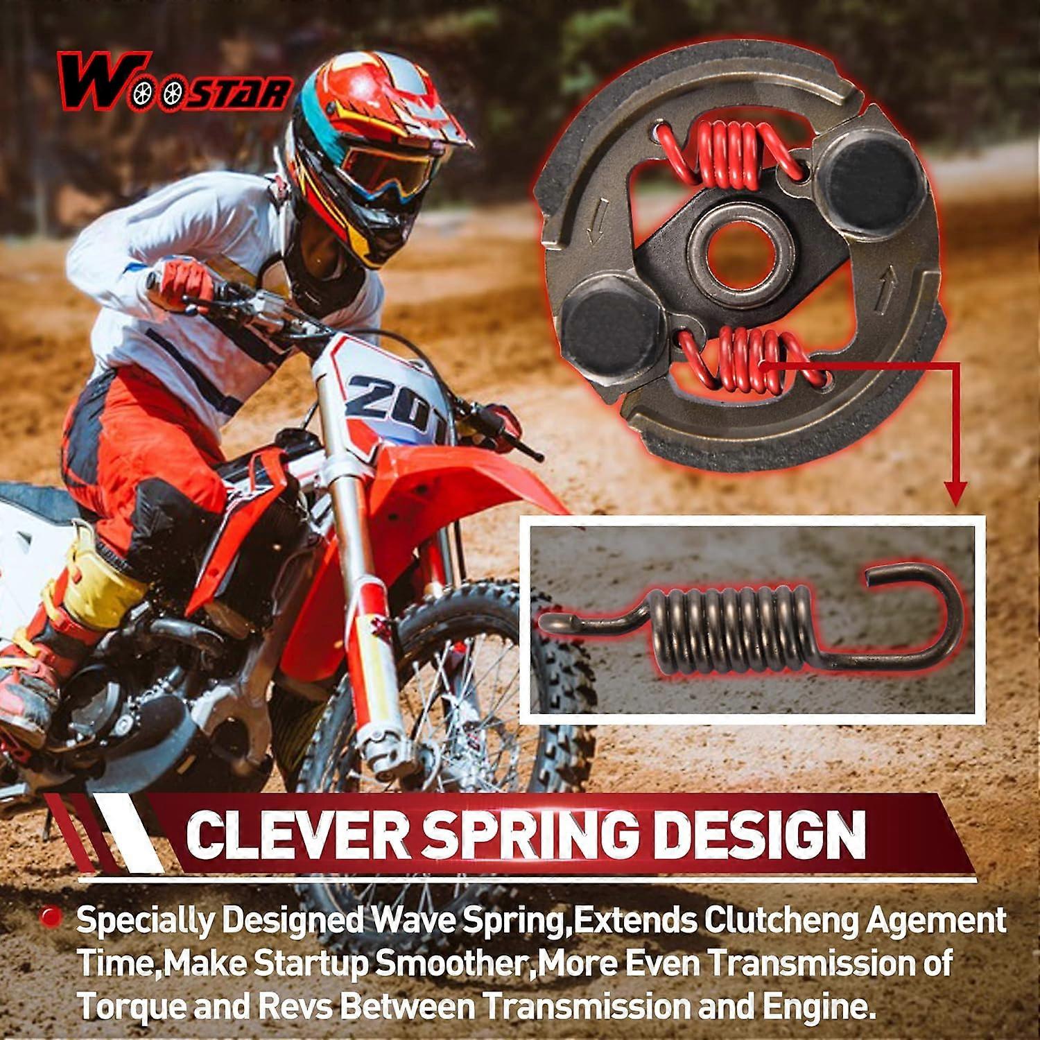 Heavy Duty Clutch Pad with 2 Springs Replacement for 2 Stroke 43cc 49cc ...