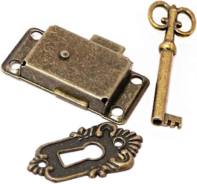 Pcs Cabinet Lock Antique Lock Decorative Furniture Lock With Key For ...