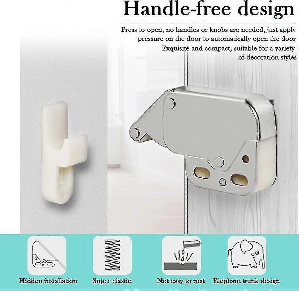 Mini Latch Automatic Spring Catch(2pcs, White) | Fruugo UK