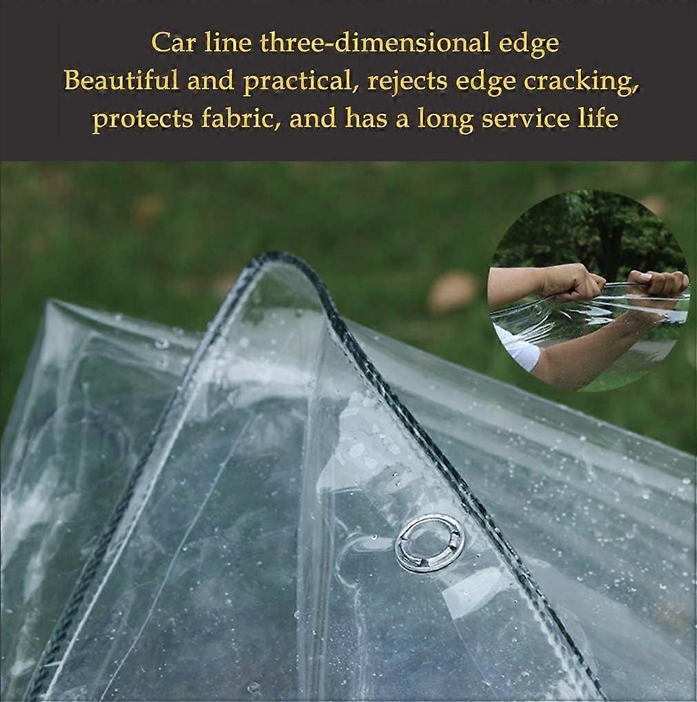 Heavy Duty Waterproof PVC Tarpaulin Clear Vinyl Ground Sheet Cover ...