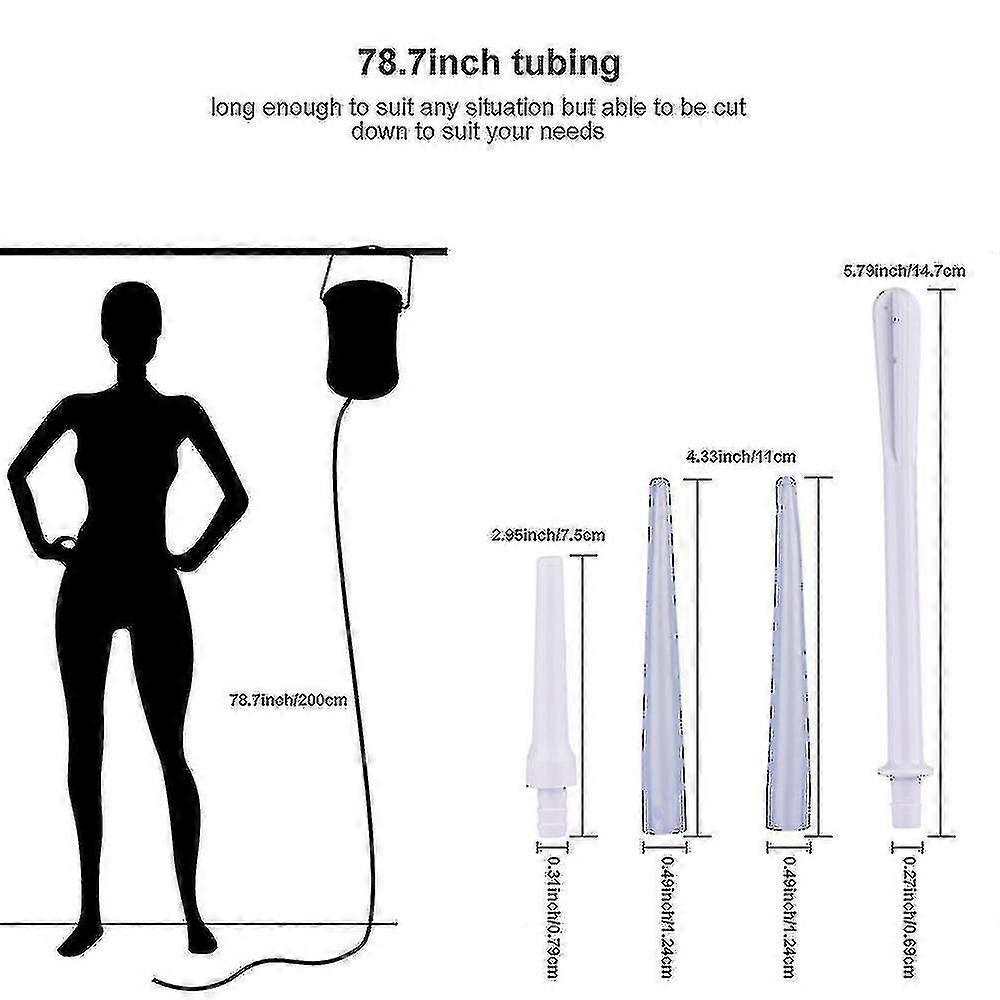 2l Nontoxic Enema Bucket Kit For Colon Cleaning, Medical Grade Silicone ...