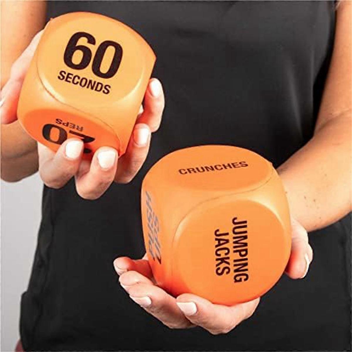 2Pcs Exercise Dice - Workout Dice Game for Cardio, Exercise Classes ...