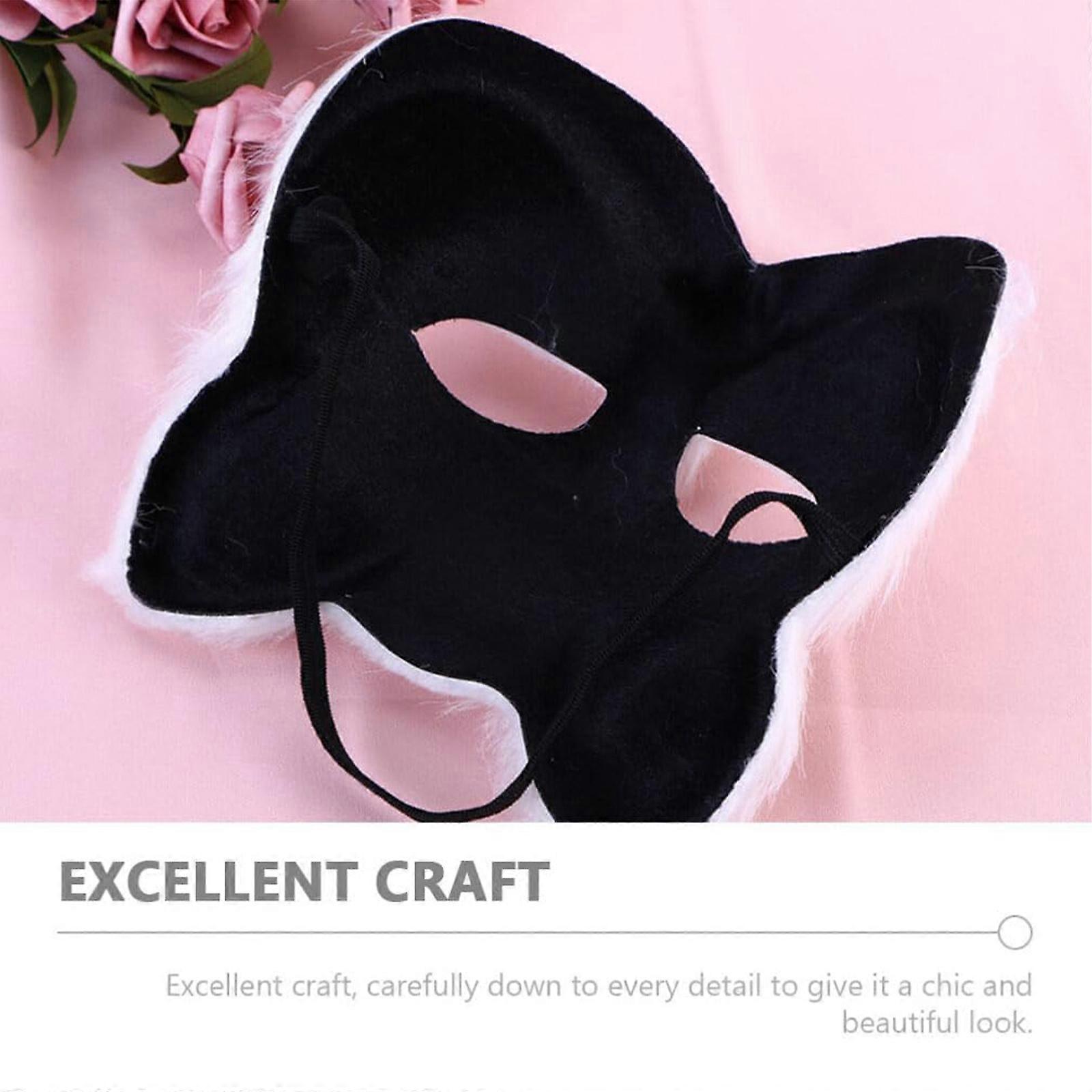 Cosplay Mask Hallween Animal Mask Fox Mask Half Face Animal Furry Fox ...