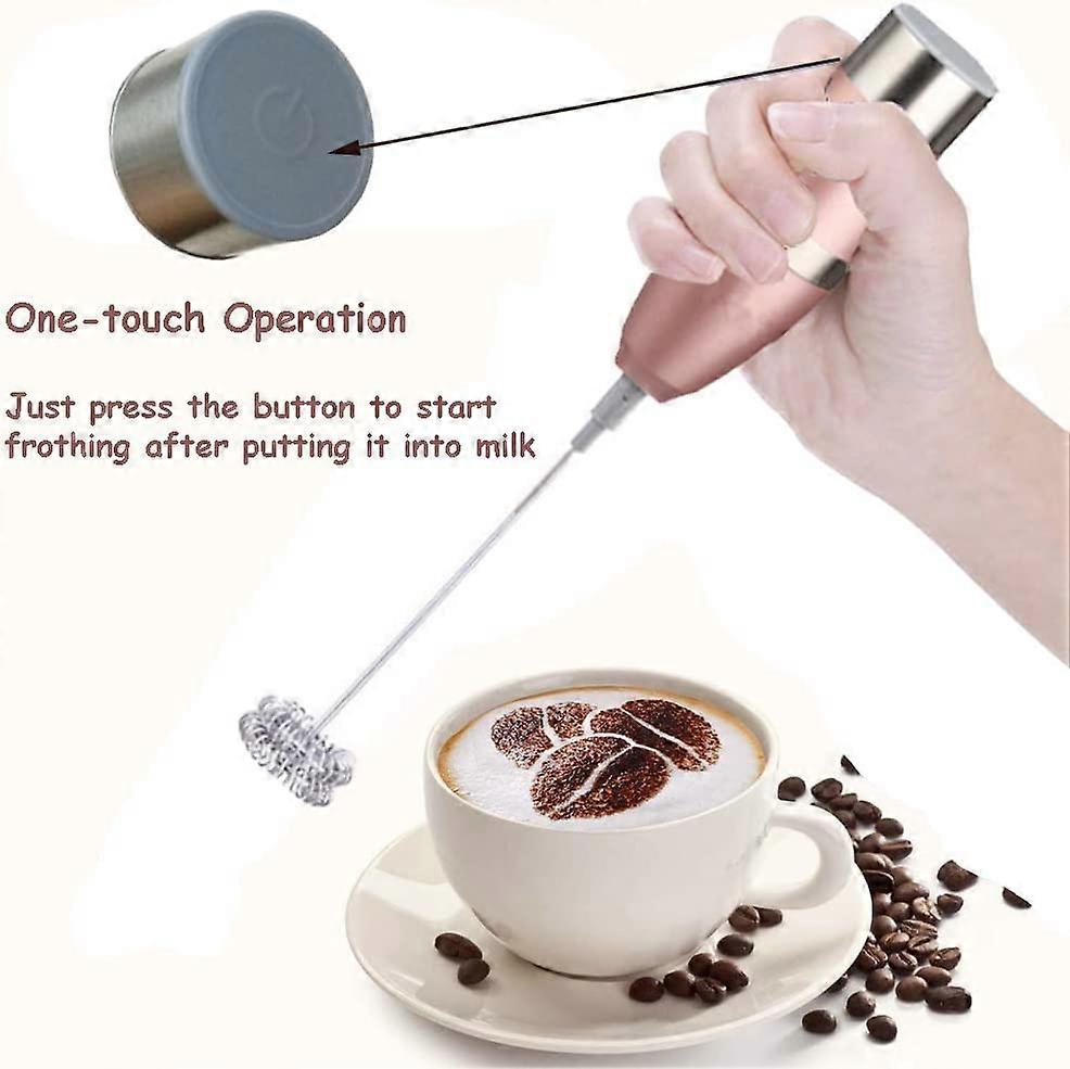 Milk Frother Handheld Battery Operated Frother For Milk Foam Maker ...