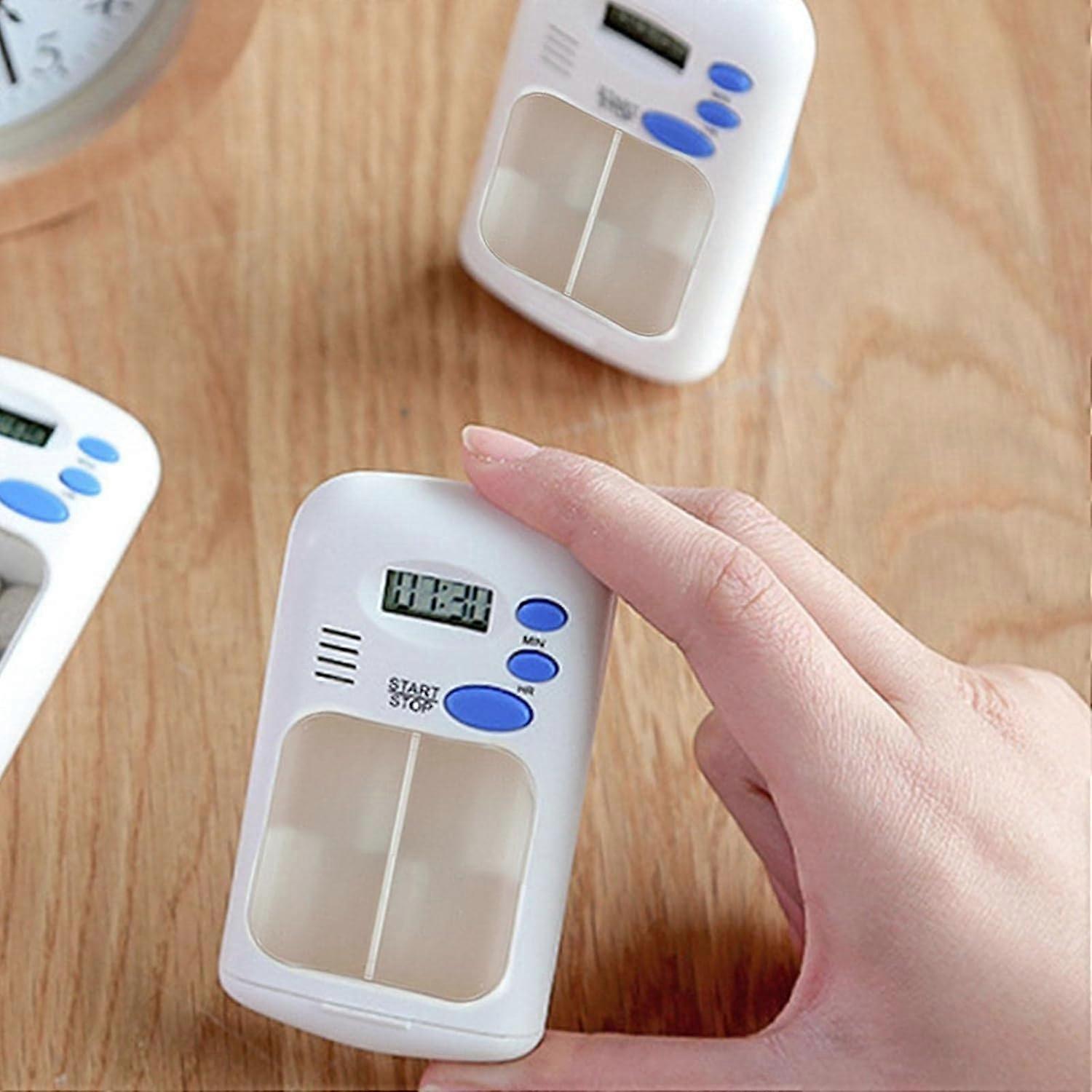 2 Huaxingda Pill Boxes,Portable Automatic Pill Box - Two Slots ...