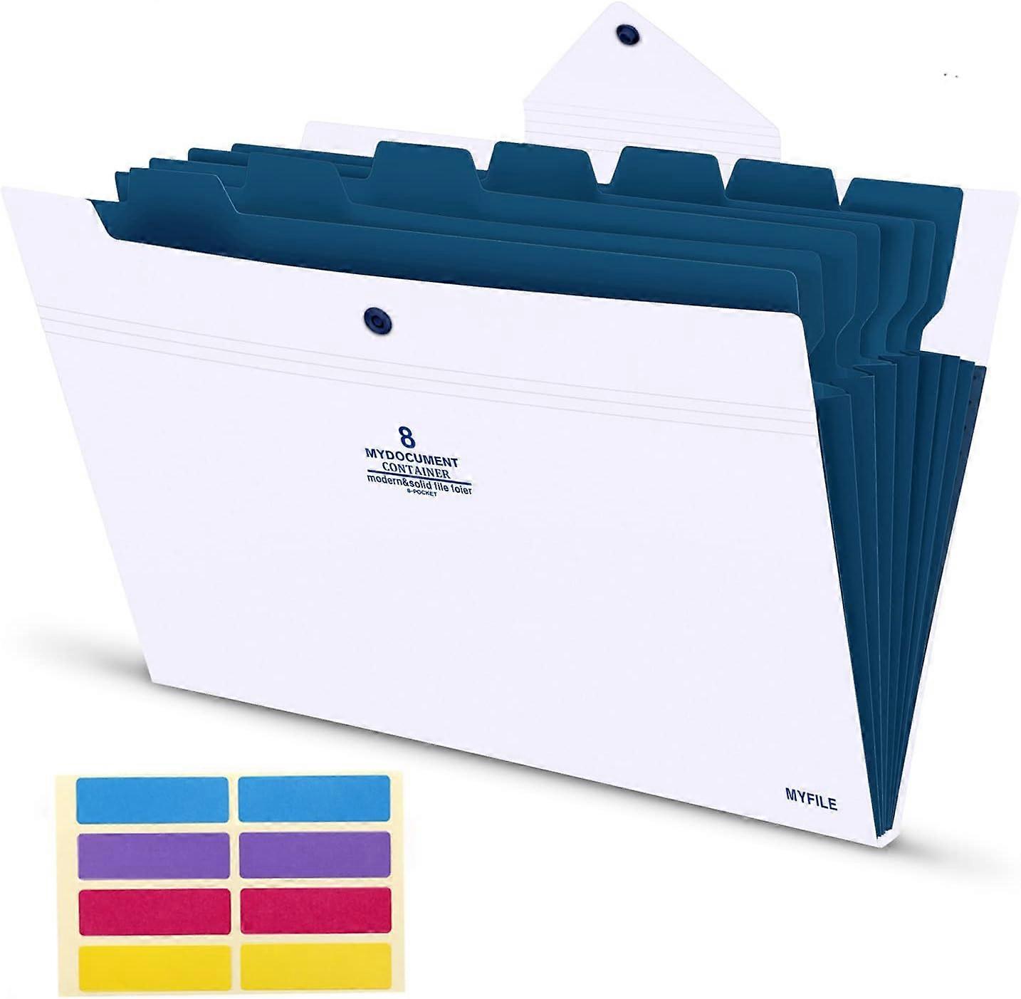 Folder with 8 Compartments File Rack Expandable Waterproof Plastic ...