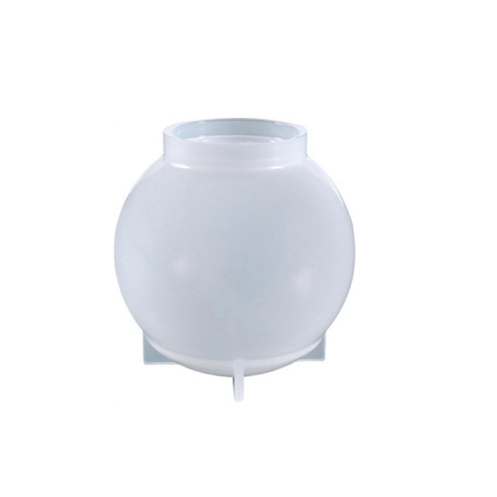 Large Sphere Round Light Resin Molds LED Sphere Silicone Molds White ...