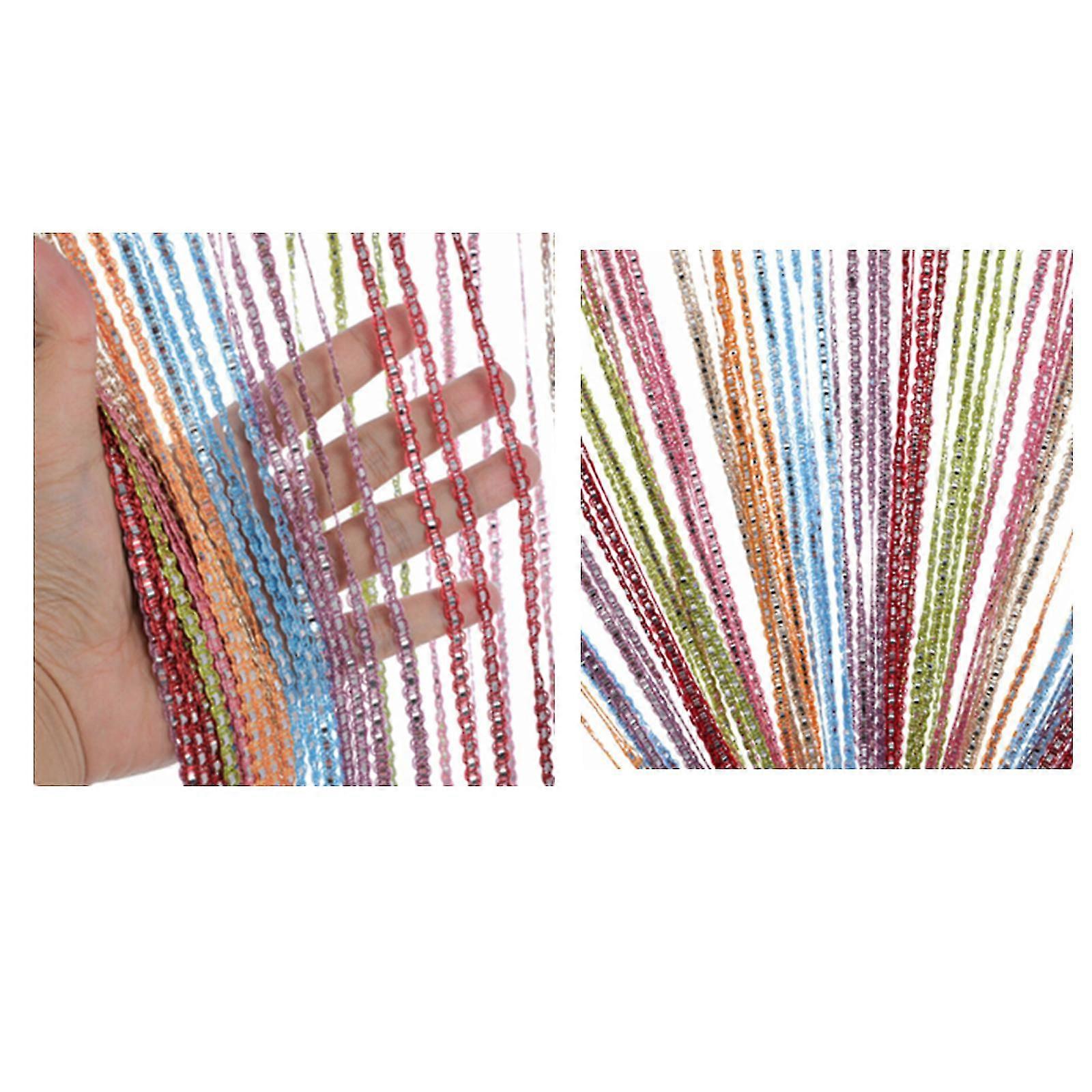 New Hanging Beaded Curtains String Curtain Panels Door Fly Screen Room ...