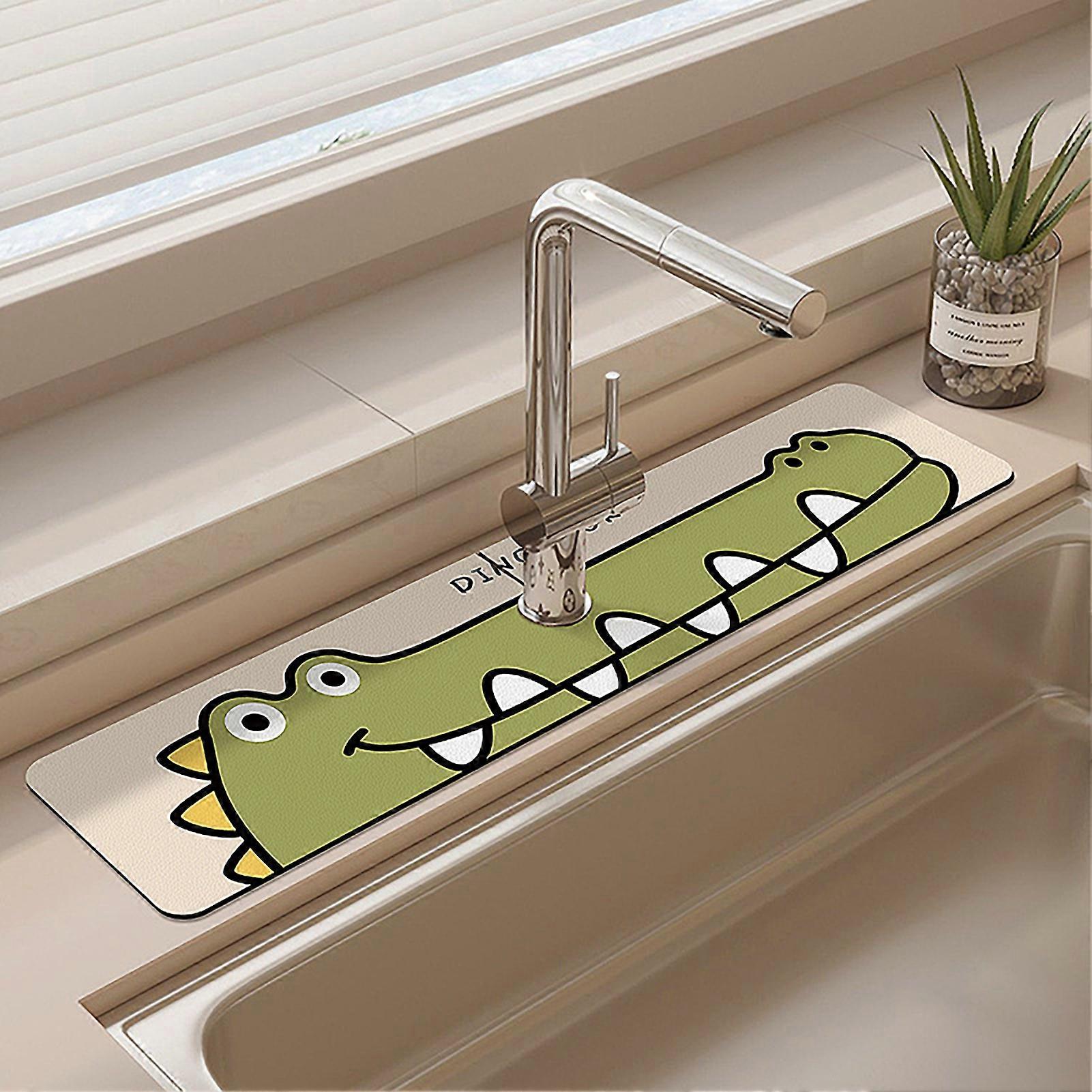 Faucet Draining Mat Cartoon Animal Quick Drying Splash-proof Multi ...