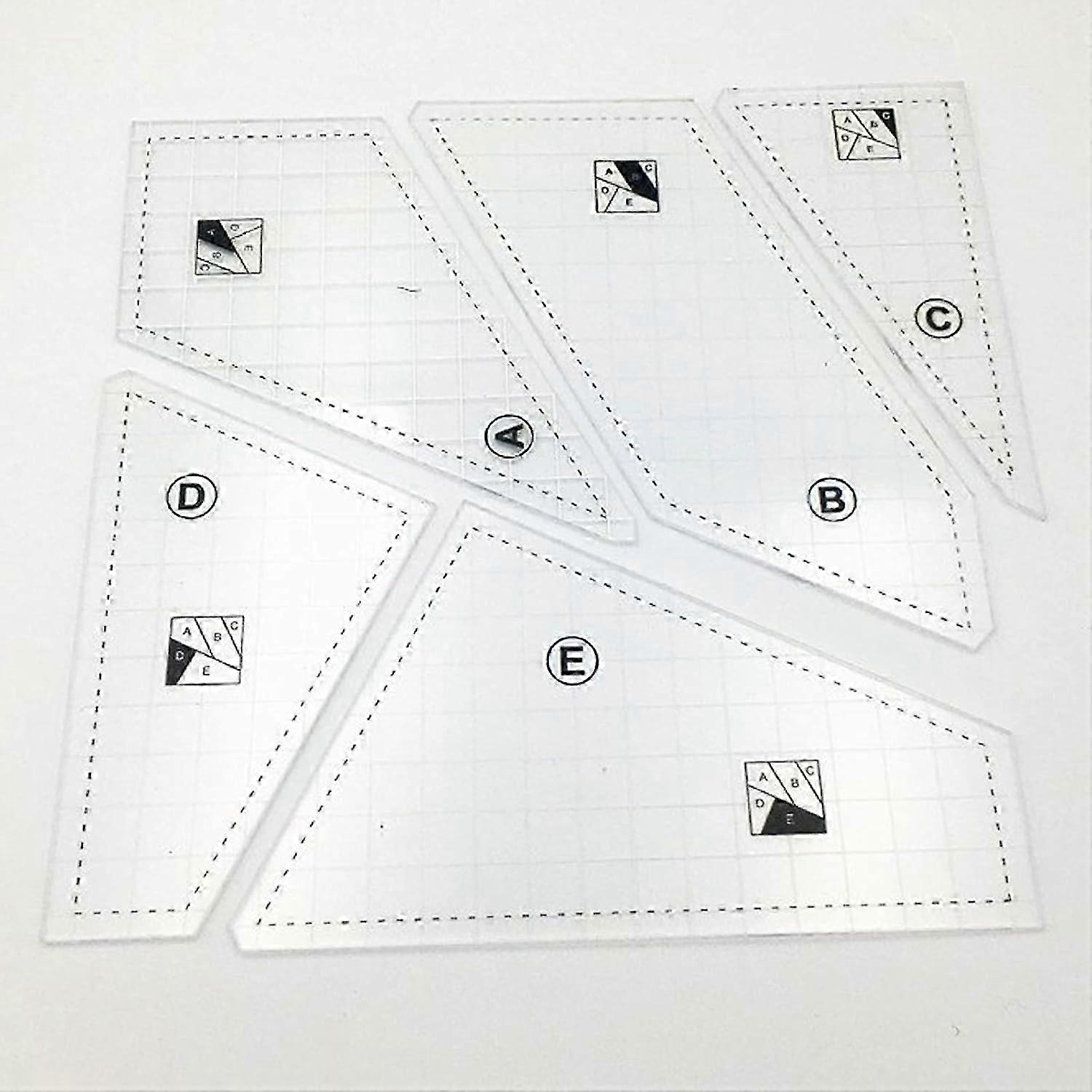 Quilting Ruler, 5pcs Patchwork Square Rulers, Sewing Templates, Quilter ...