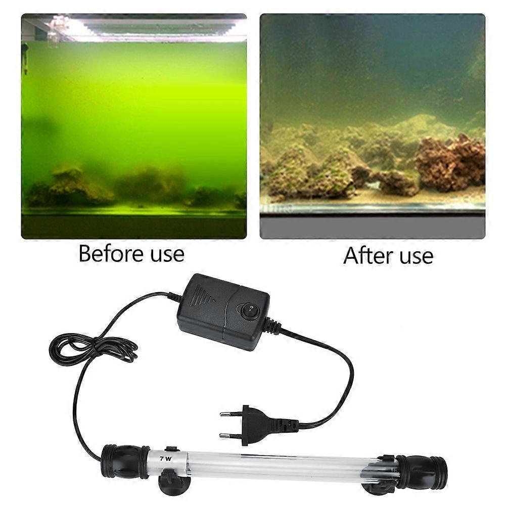 Submersible UV Light Sterilizer Waterproof Clean Green Algae Lamp for ...