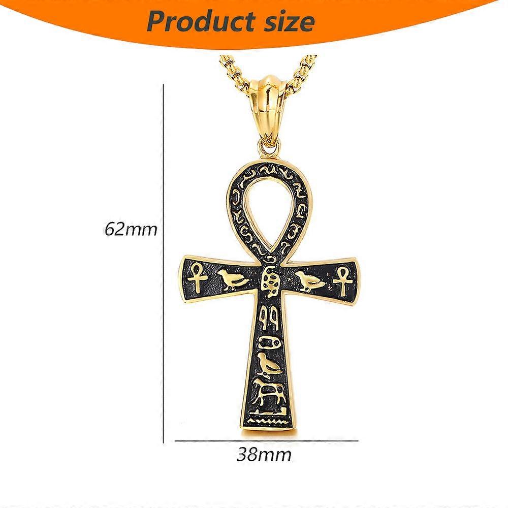 Title: Ancient Egyptian Ankh Cross Pendant, Stainless Steel Rock Hip ...