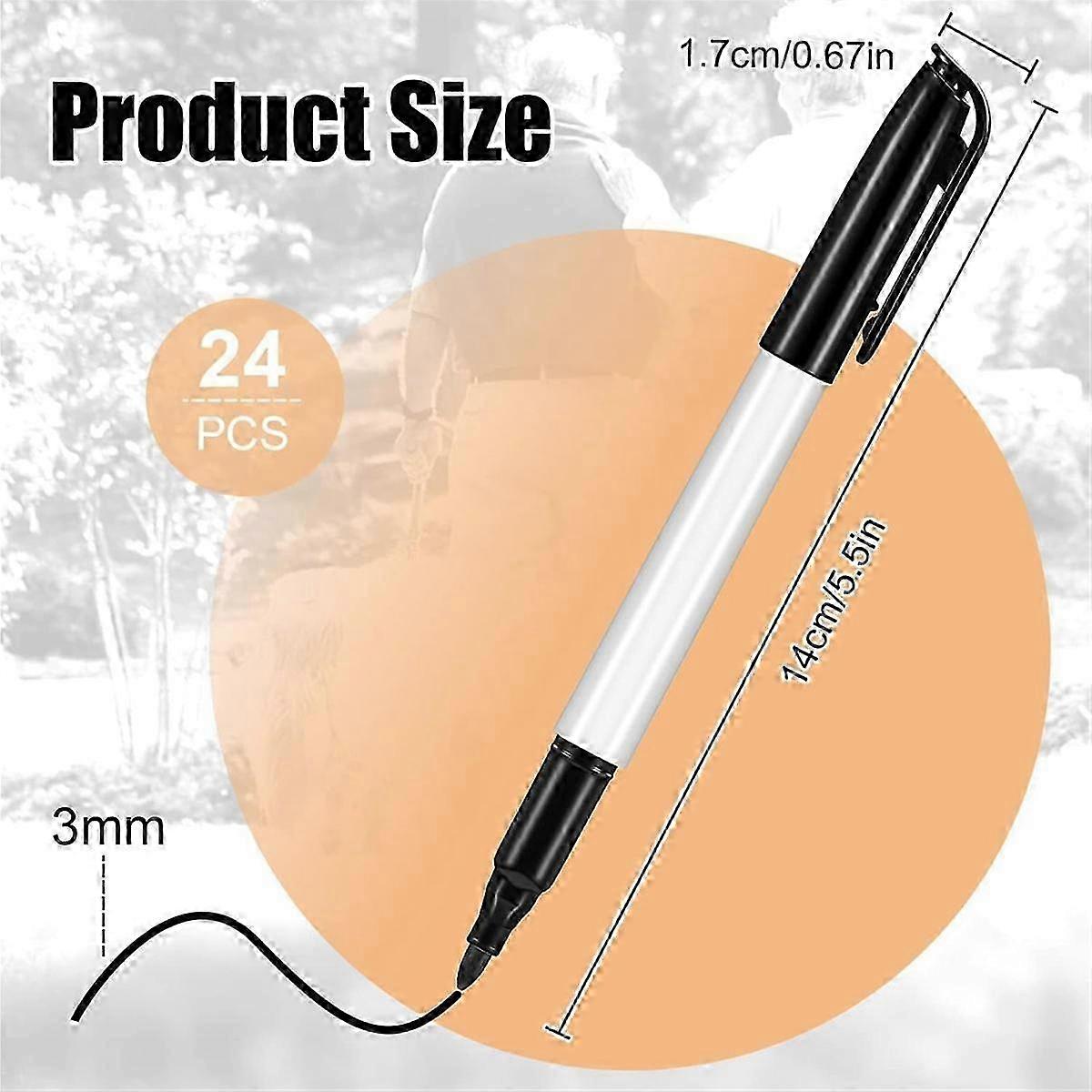 Low Vision Pens for Visually Impaired, 24 Pack Bold Felt Tip Pens with ...