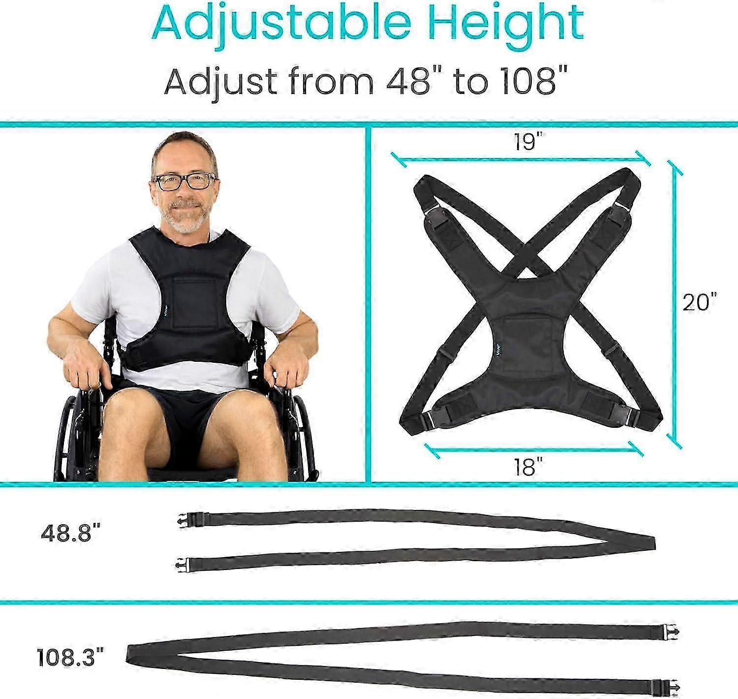 Wheelchair Harness for Adults - Wheelchair Seat Belt - Safety Belt for ...