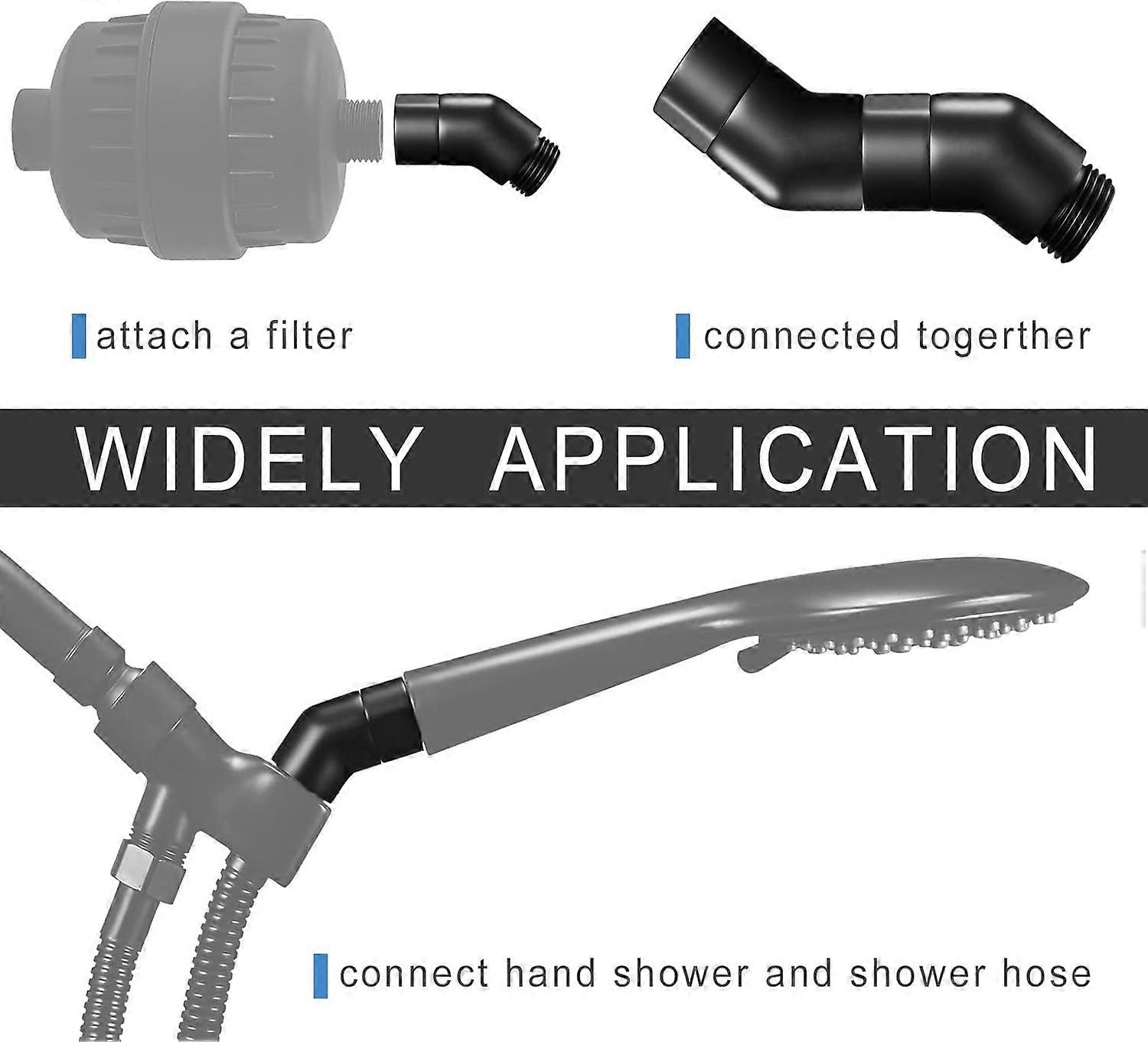 Solid Brass Shower Head Elbow Adapter, 45 Degree Elbow Shower Head ...