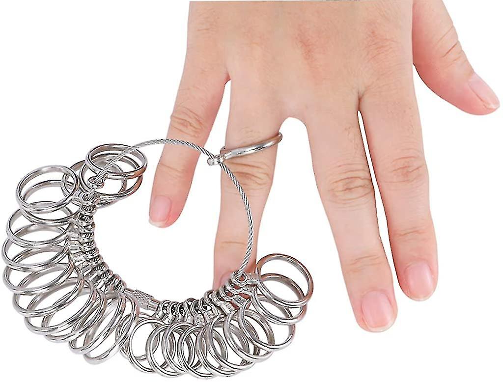 Ring Sizer Gauge Set Metal Ring Measure Tool Finger Sizing Tools Rings ...