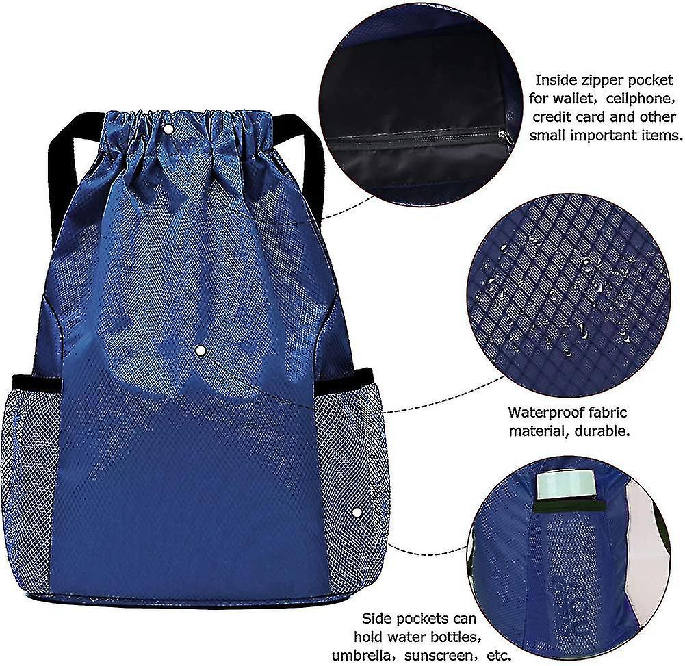 Drawstring Gym Bag - Waterproof Swim Pe Bags Draw String Changing Bag ...