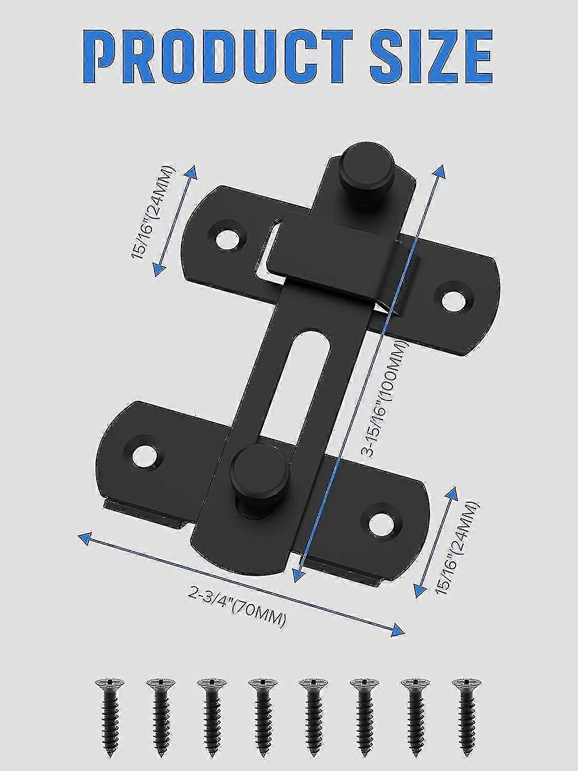 Sliding Barn Door Lock, Stainless Steel Gate Latches Flip Latch Safety ...