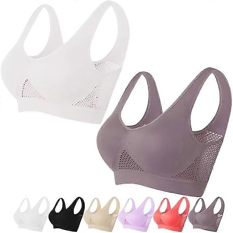Breathable Cool Liftup Air Bra, 2Pack New Large Size Air Bra Breathable ...
