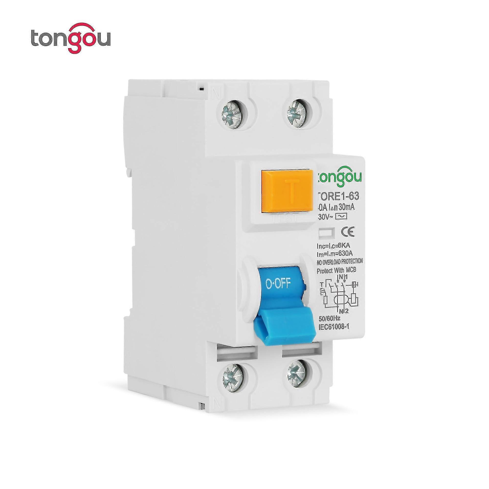 2p 16a 63a 10ma 30ma 100ma 6ka Rccb Rcd 230v Electromechanic Residual ...