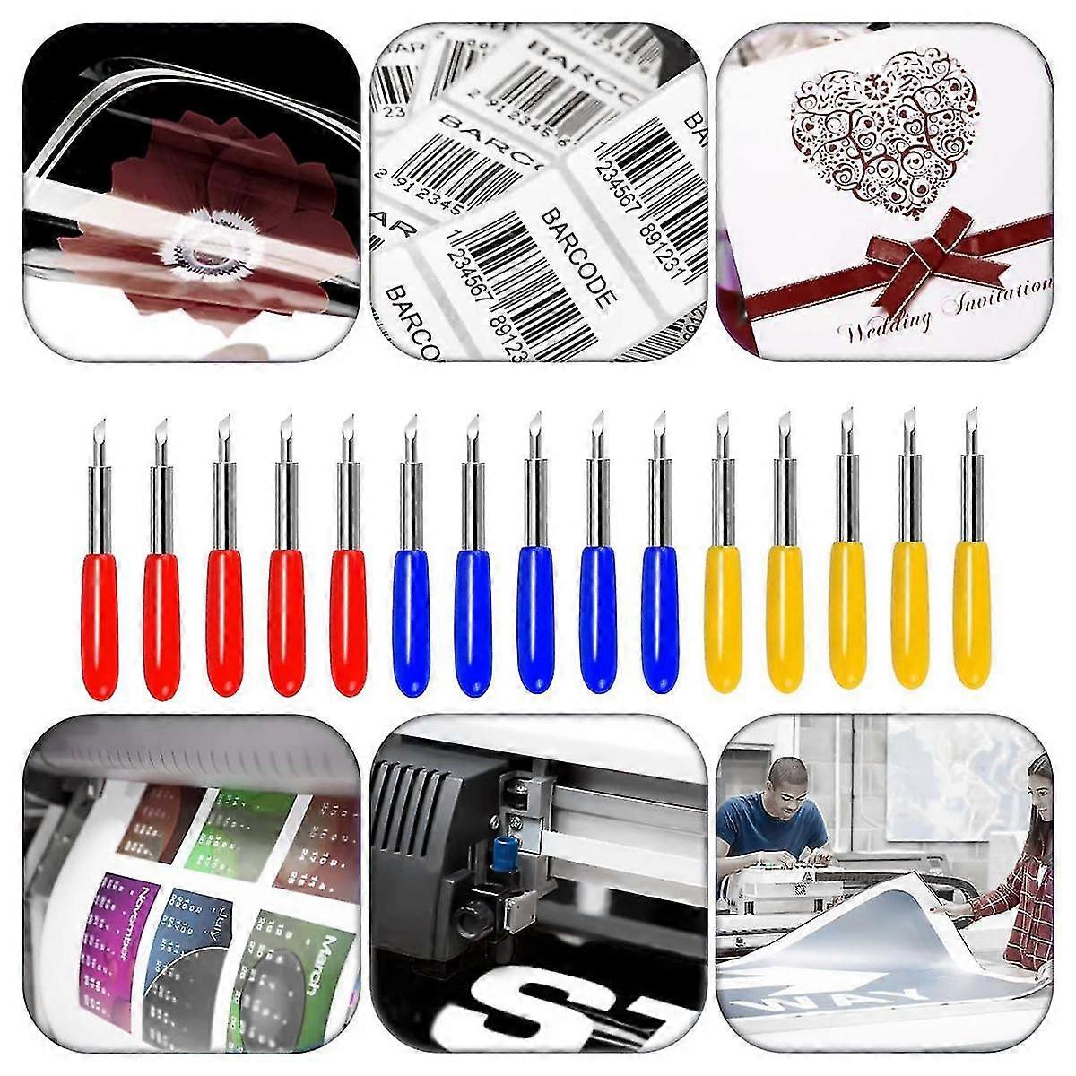 16Pc 30/45/60 Degrees Mimaki Cutting Plotter Vinyl Cutter Blades ...