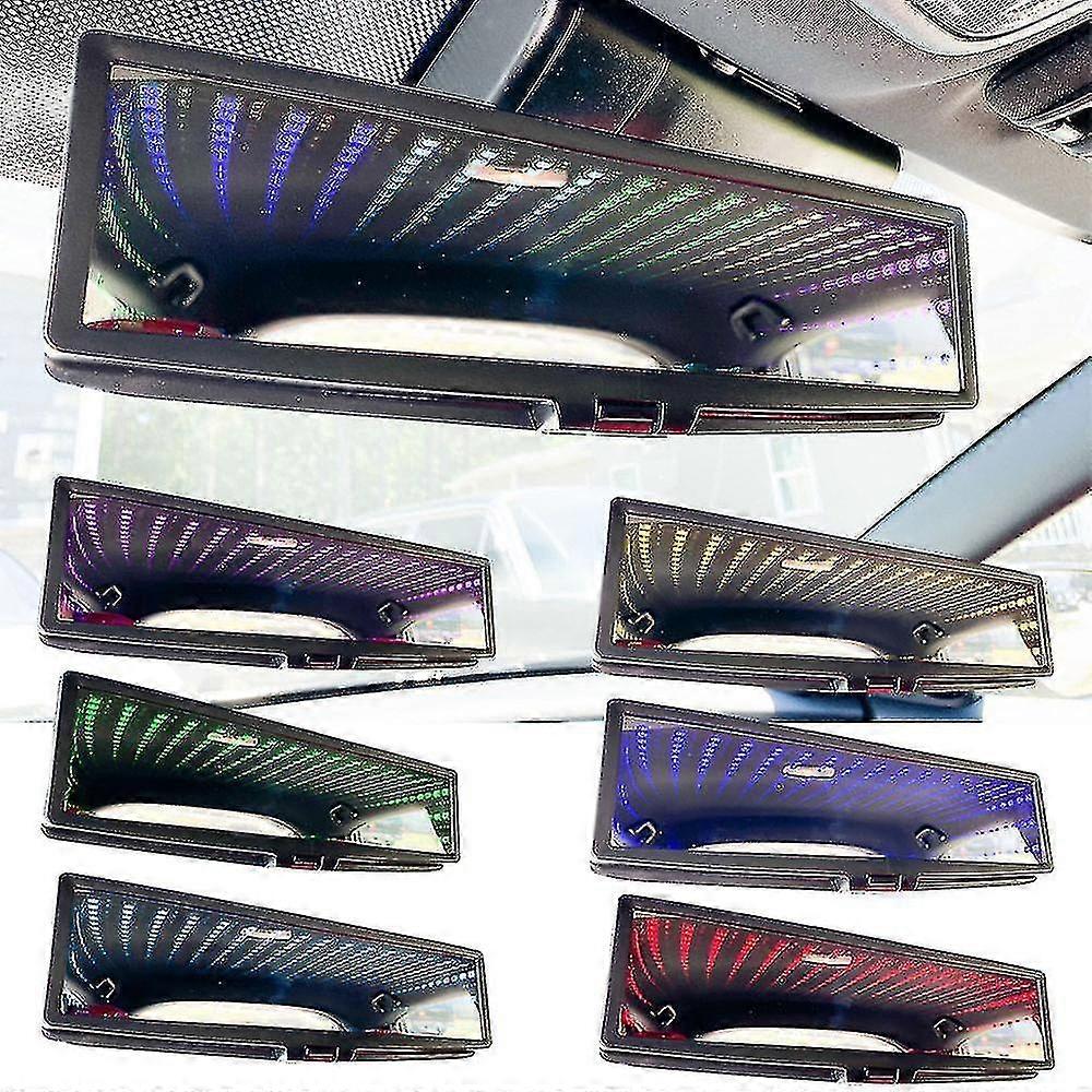Car Indoor 3d Rearview Mirror Lighted Led Large Field Of View Car ...