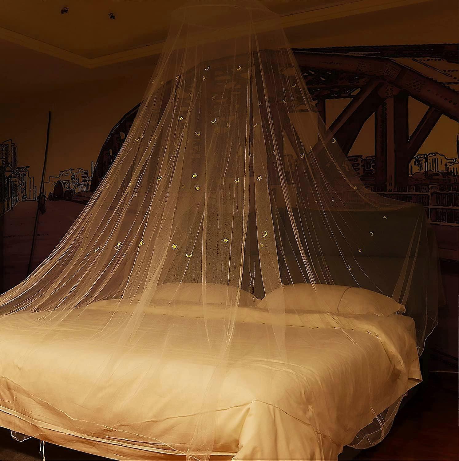 Mosquito Net with Luminous Stars and Moon Bed Canopy No Punch ...
