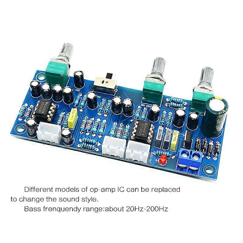 2.1 Channel Subwoofer Preamp Board Amplifier Board Low Pass Filter Bass ...