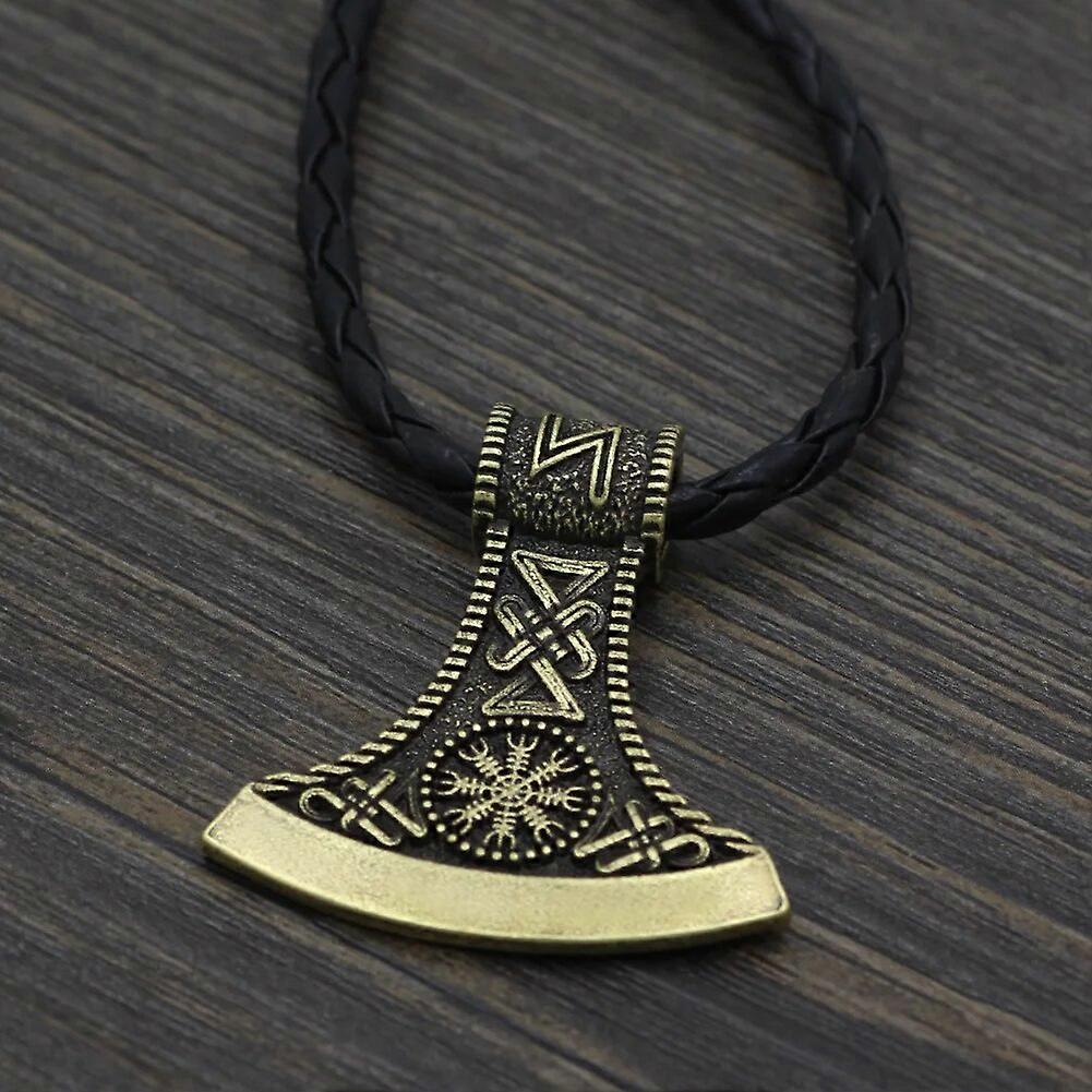 Antiquing Slavic Perun Axe Viking Runes Jewelry Amulet Mens Necklace ...