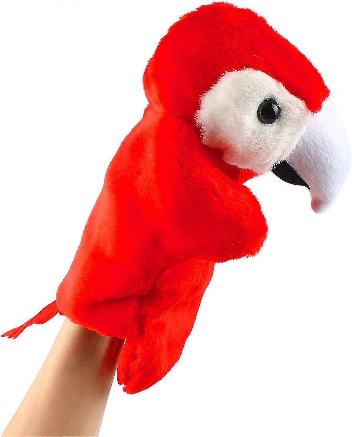 MUJIXI Charming Zone Plush Hand Puppet Animal Toy25cm(SO-07 Red Parrot ...