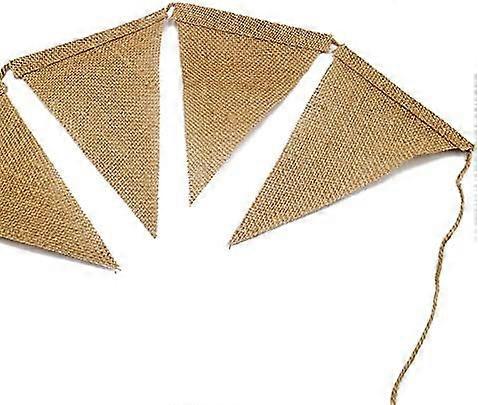 11 Meters Burlap Banner, Pennant Garland, 48 pcs Jute Pennant Garland ...